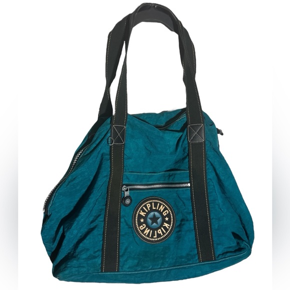 Kipling | Bags | Rare Kiplingvintage Teal Expandable Nylon ...
